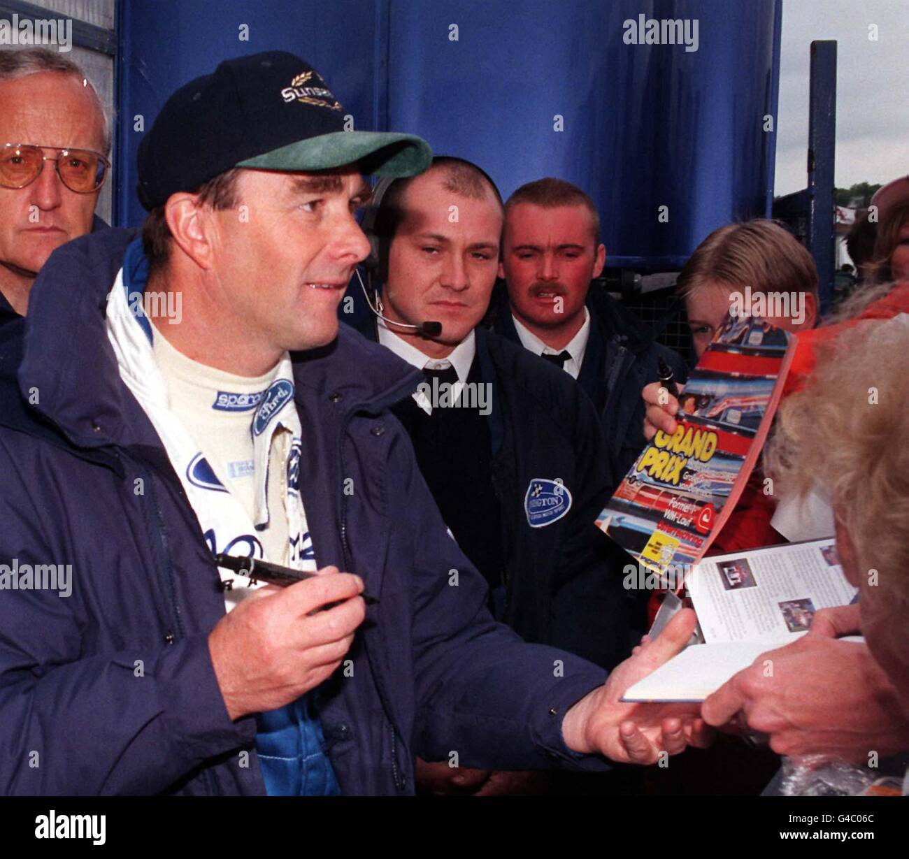 BTCC/Mansell signs autographs Stock Photo - Alamy