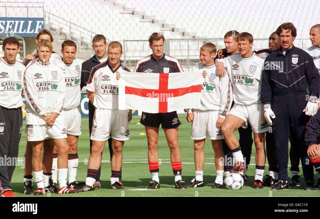 SOCCER England Line up Stock Photo - Alamy