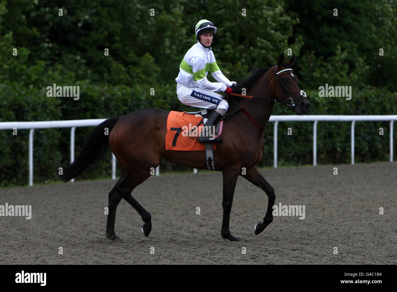 Jockey Tom Queally on Neumark before the Betdaq.com Exchange Price ...