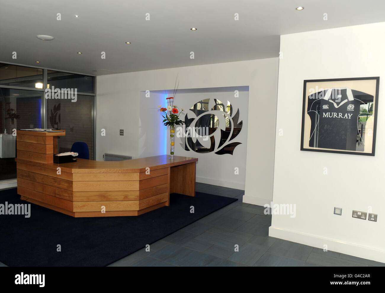 Reception area at the Scottish Rugby Union during the Emirates Airline ...