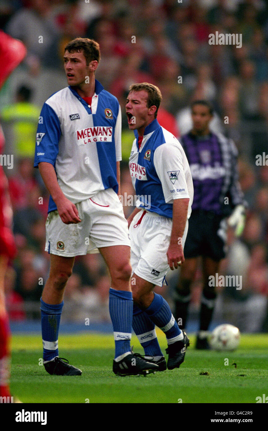 Alan shearer chris sutton blackburn hi-res stock photography and images ...