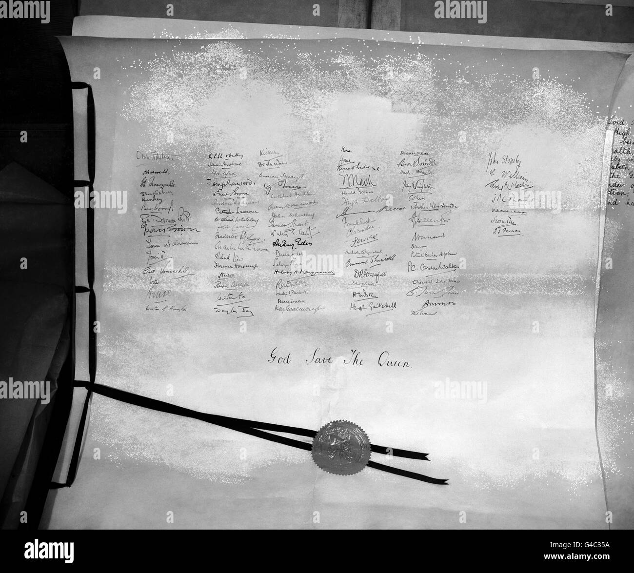 The actual proclamation of accession of queen elizabeth ii hi-res stock ...