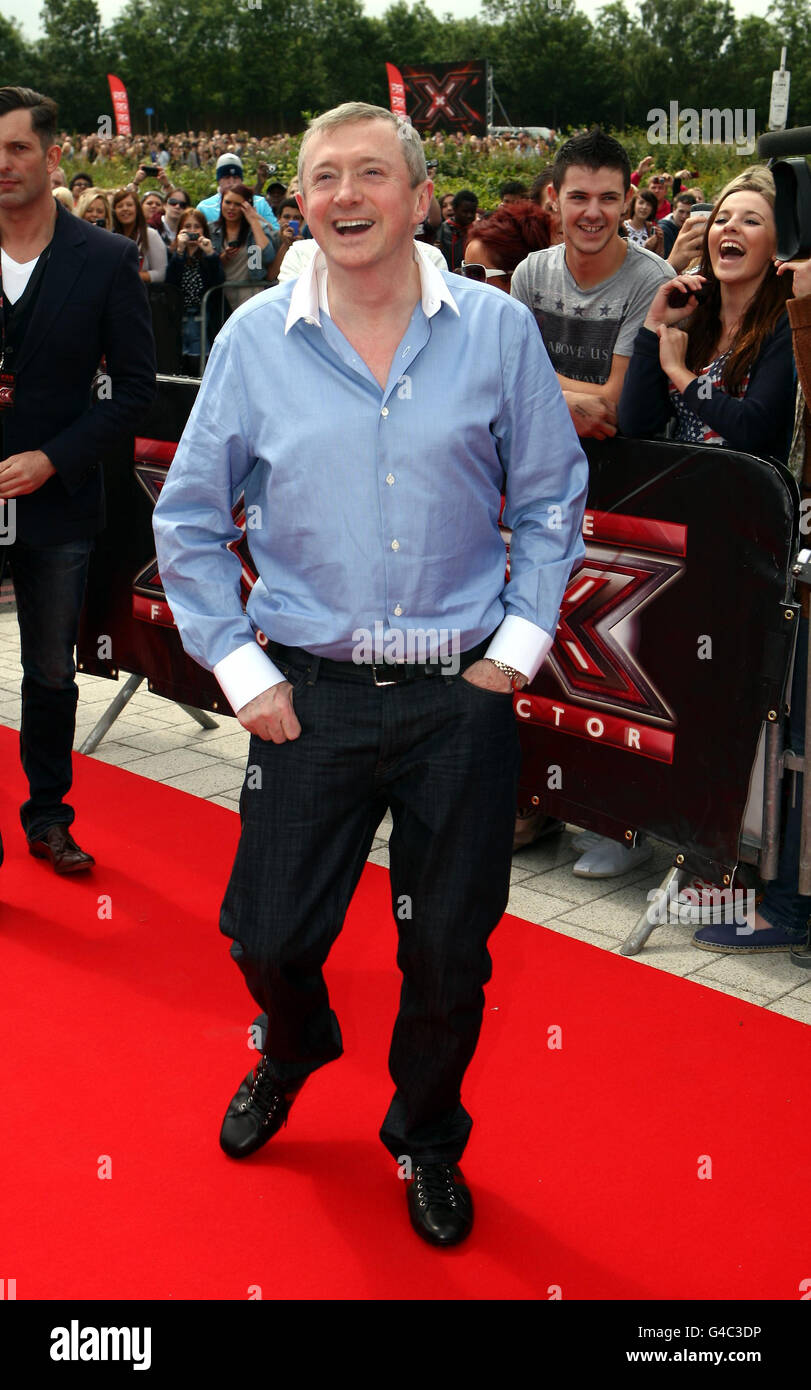 X factor judge louis walsh arrives first auditions lg arena hi-res ...