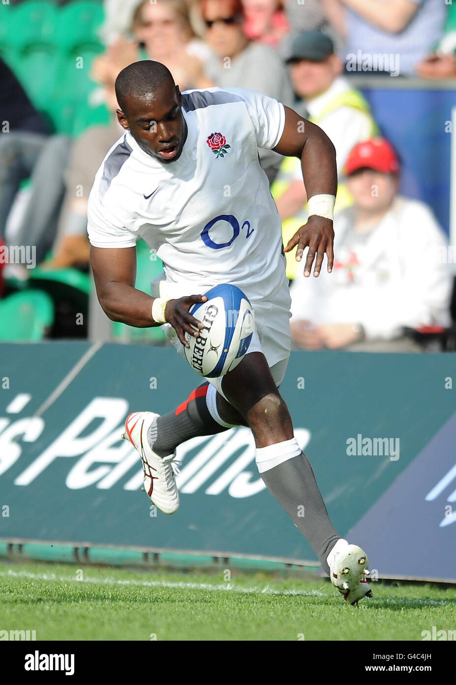 England miles benjamin hat trick try churchill cup match franklins ...