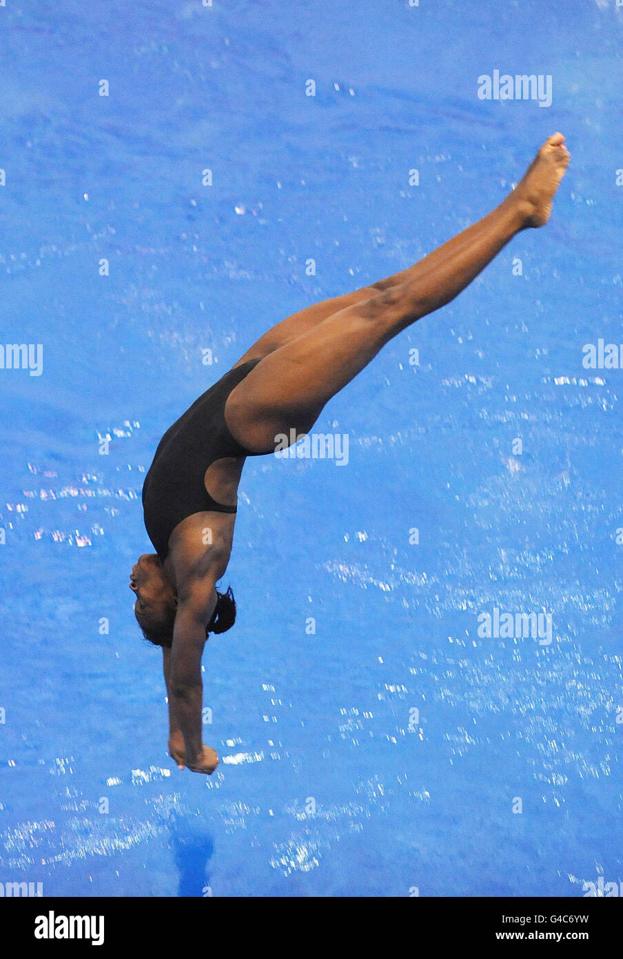 Rhea Gayle in action in the Women's 1m Preliminary event during the ...