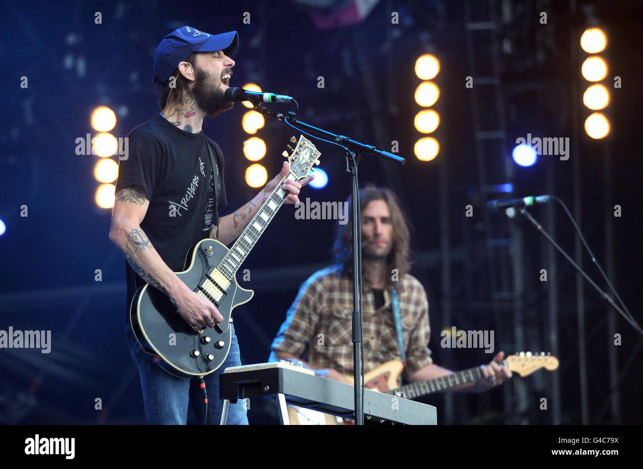 Ben Bridwell and Band of Horses perform during the first day of the ...