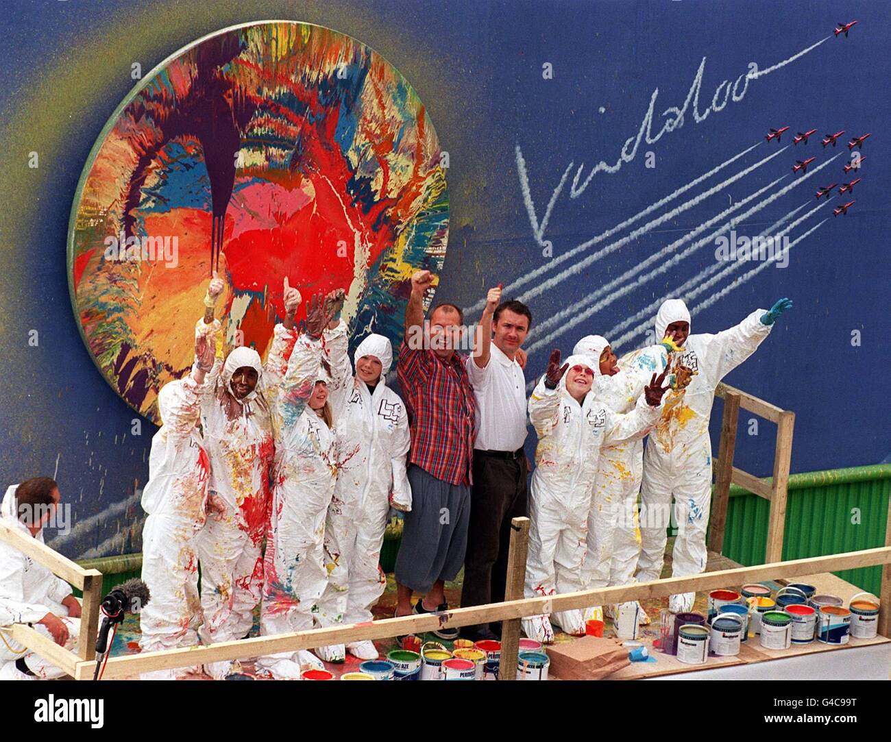 Children from the Rudolph Steiner School in Crouch End with comedian ...