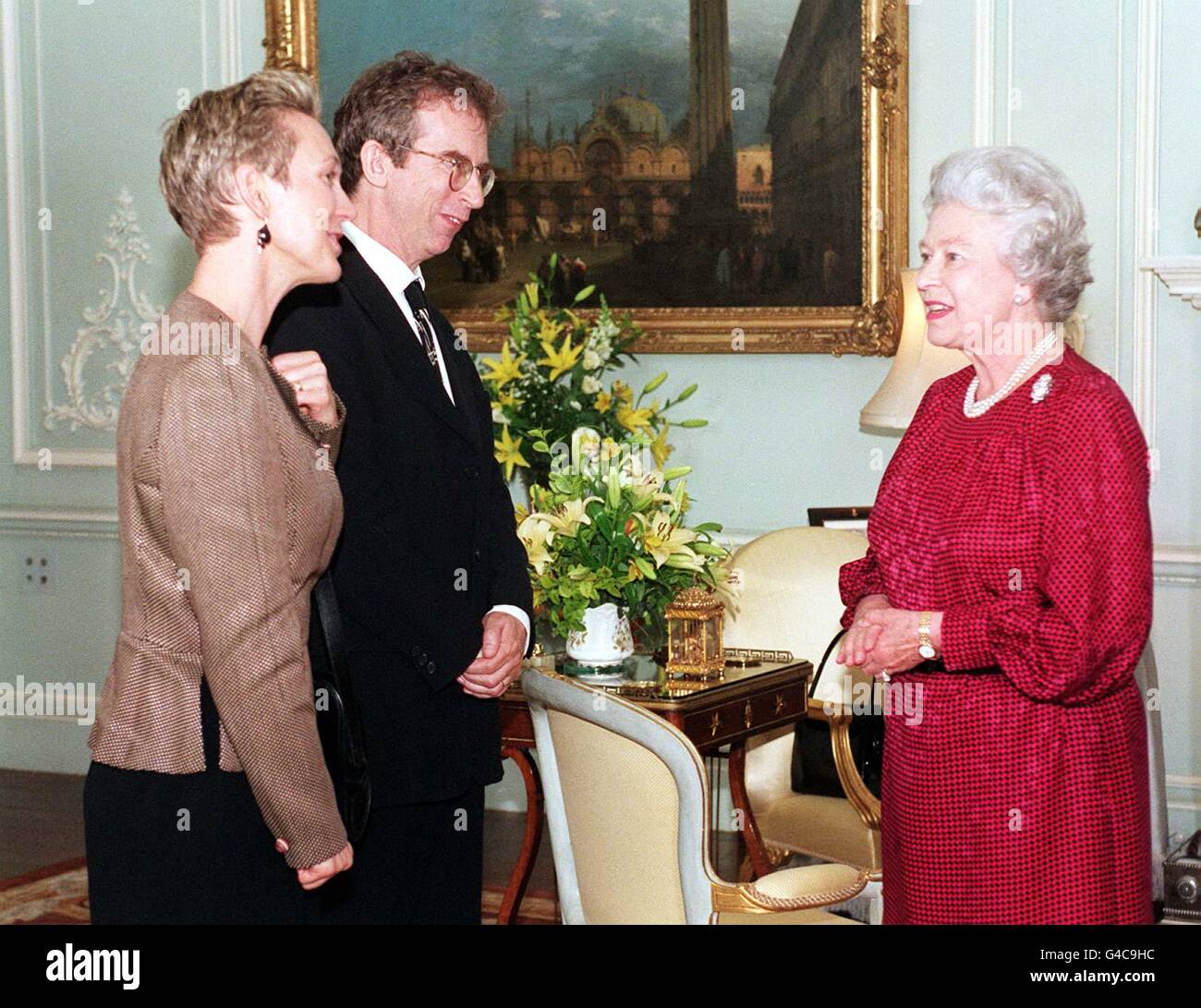 The Queen receives awards winning, Australian author Peter Carey and ...