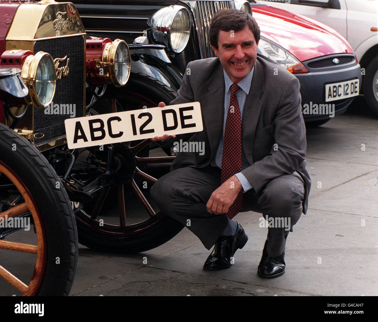 Transport Minister Gavin Strang reveals the new number plate format for ...
