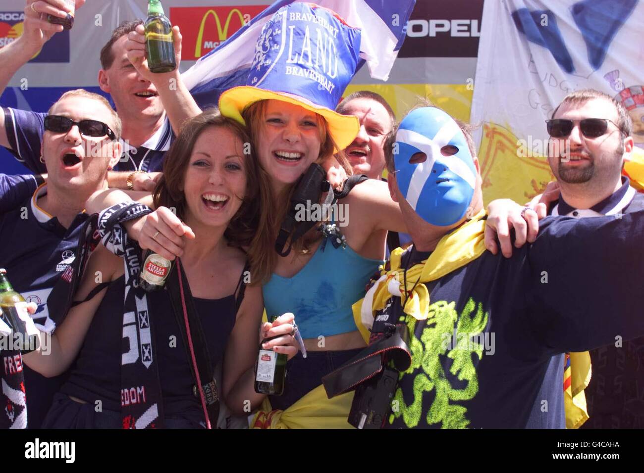 Scottish supporters arriving at the Le Stade de France, today ...