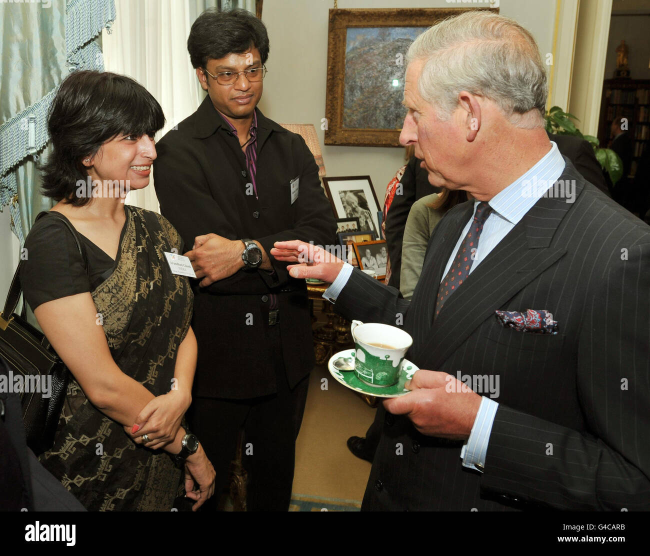 The Prince of Wales talks with Arundhati Ghosh from the Indian ...