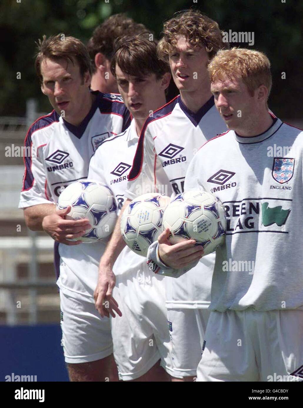 England players left to right paul merson hi-res stock photography and ...