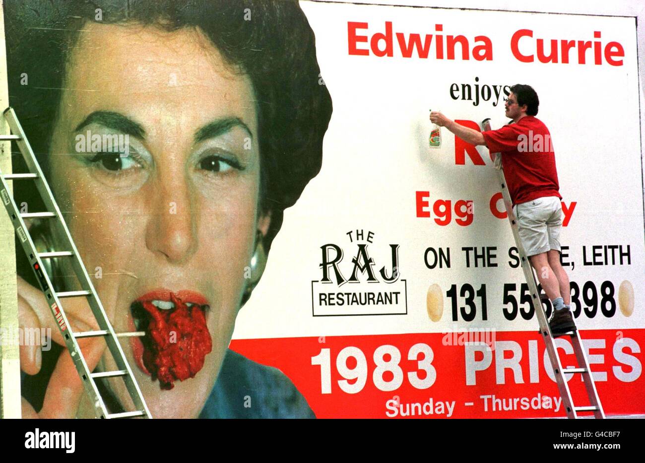 The poster used top restaurateur Tommy Miah showing former Tory ...