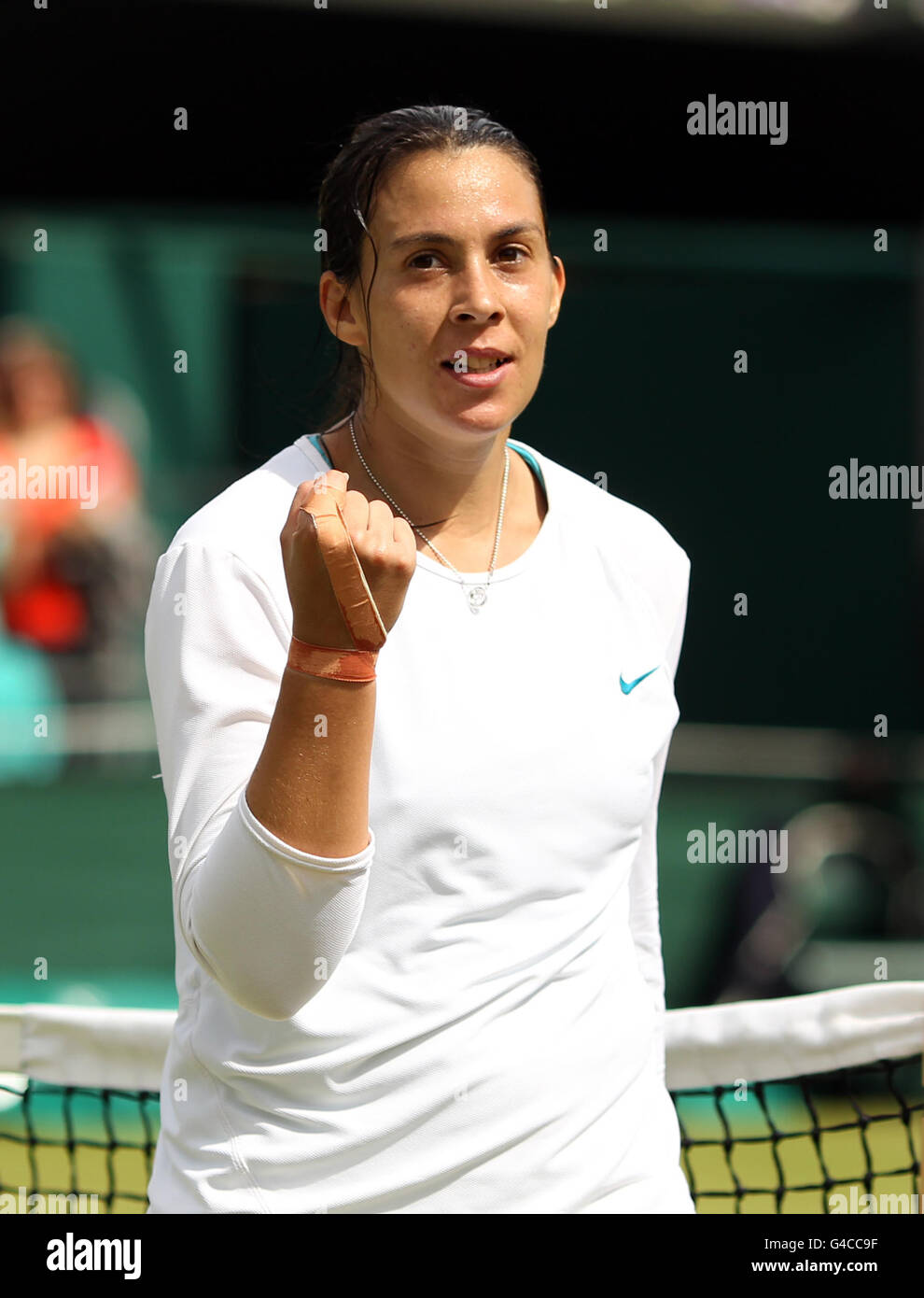 France's Maria Bartoli celebrates winning her match against Italy's ...
