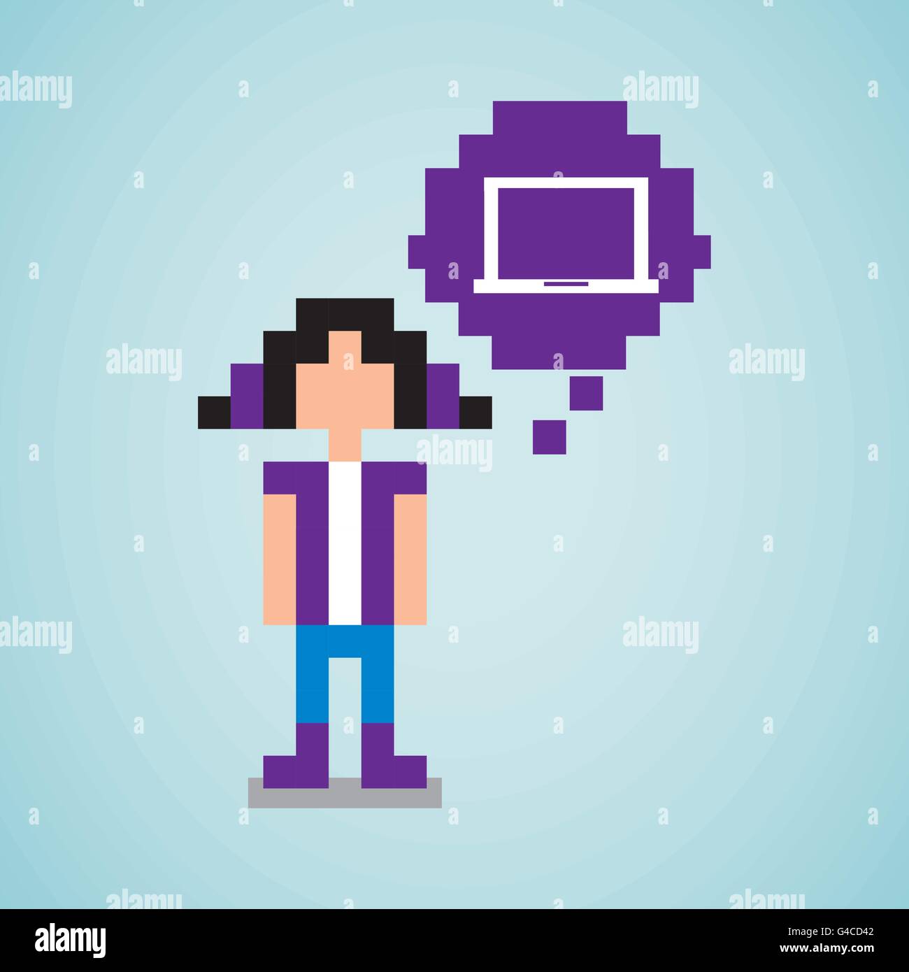 pixel user design Stock Vector Image & Art - Alamy