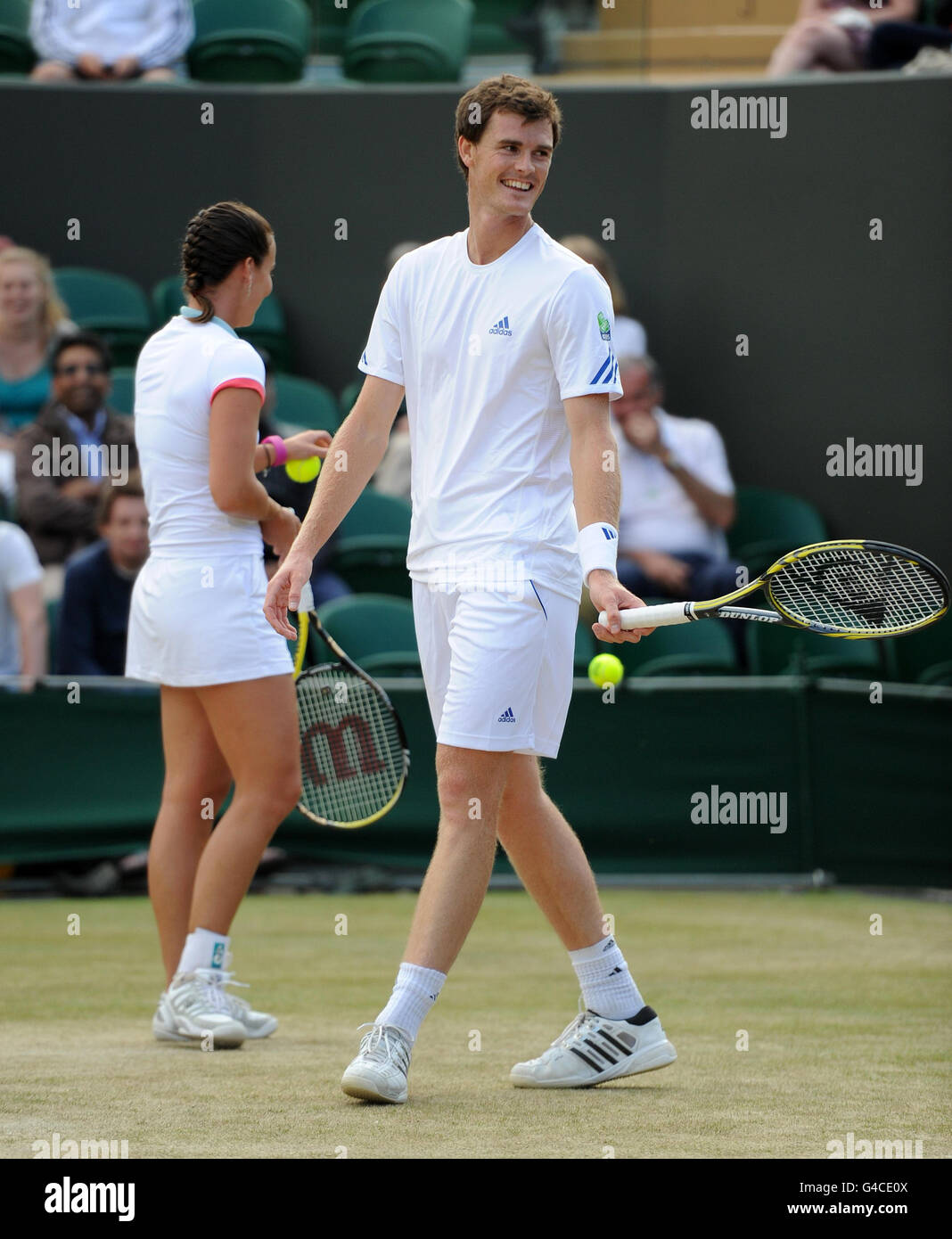 Great Britain's Jamie Murray in his mixed doubles match with Australia ...