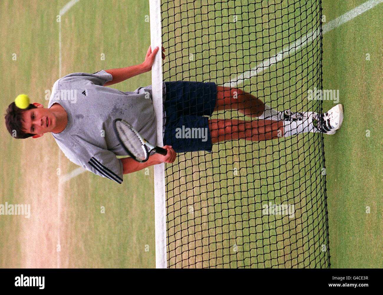 Tim Henman in practice at Wimbledon prior to today's (Friday) mens semi ...