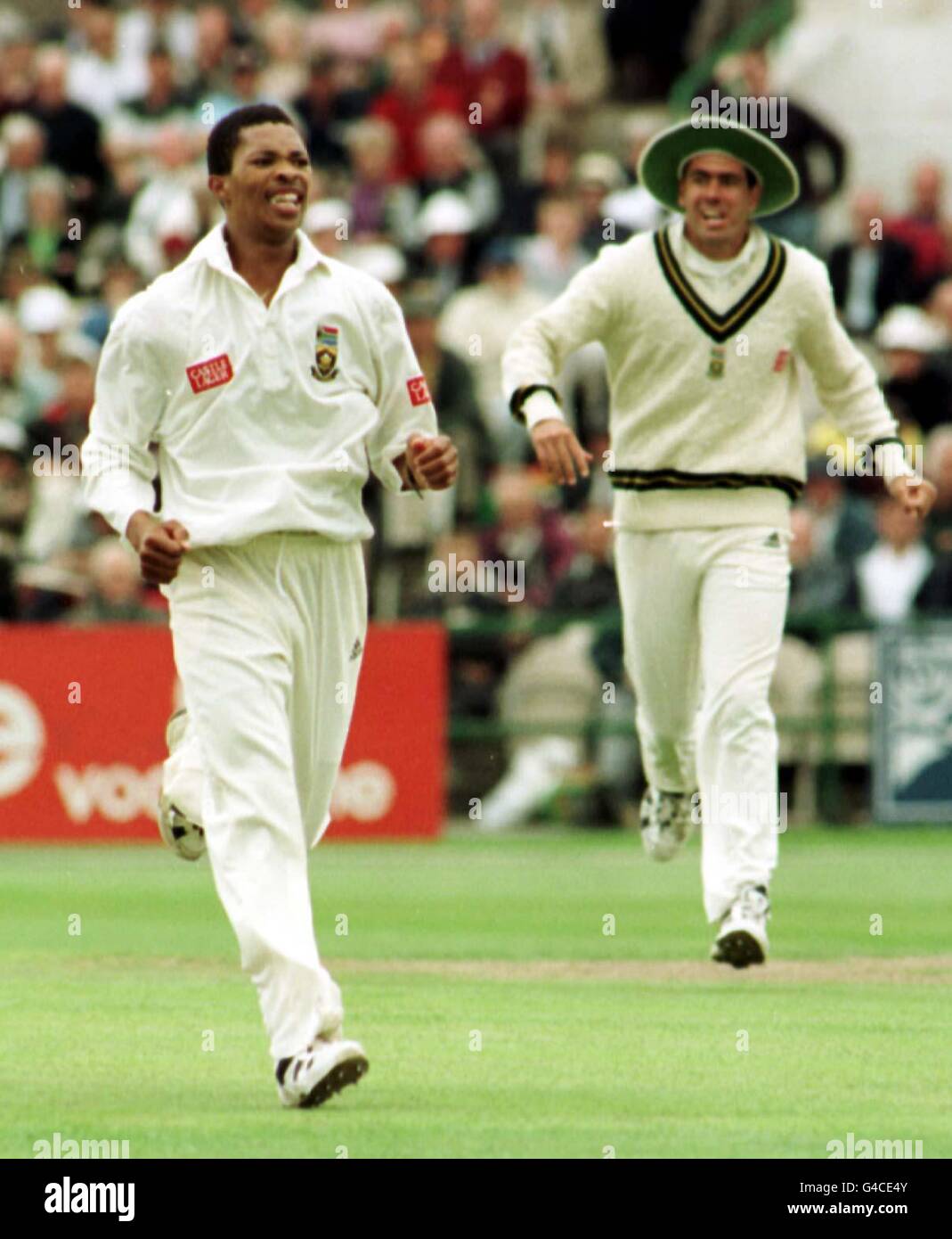 Cricket Ntini celebrates Stock Photo - Alamy