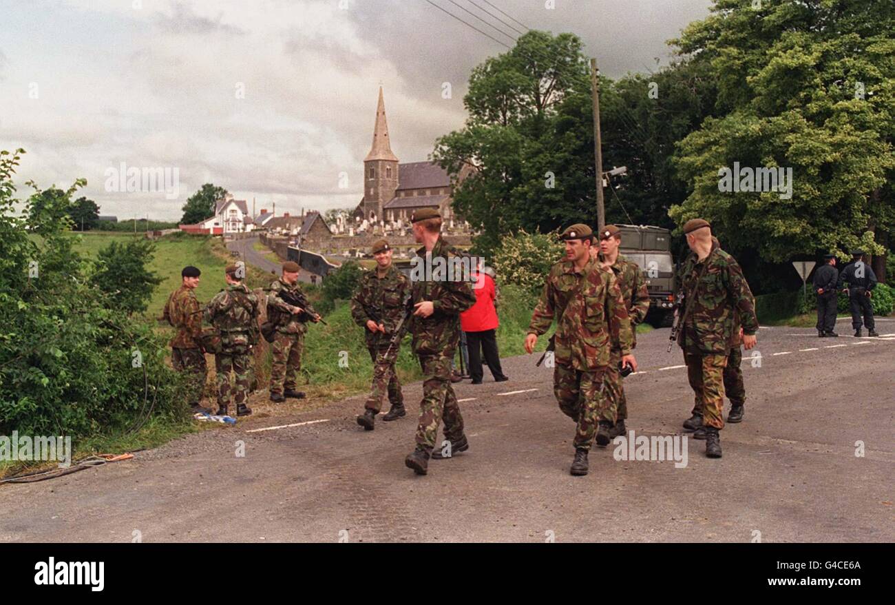 Army and RUC ring Portadown Parish church today (Saturday) which is the ...