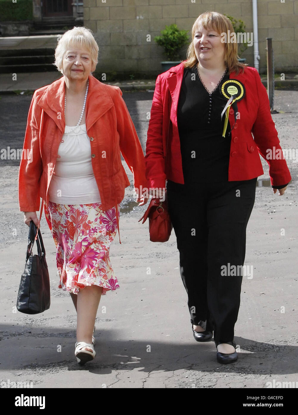 SNP candidate Anne McLaughlin accompanies her mum Betty to cast her ...