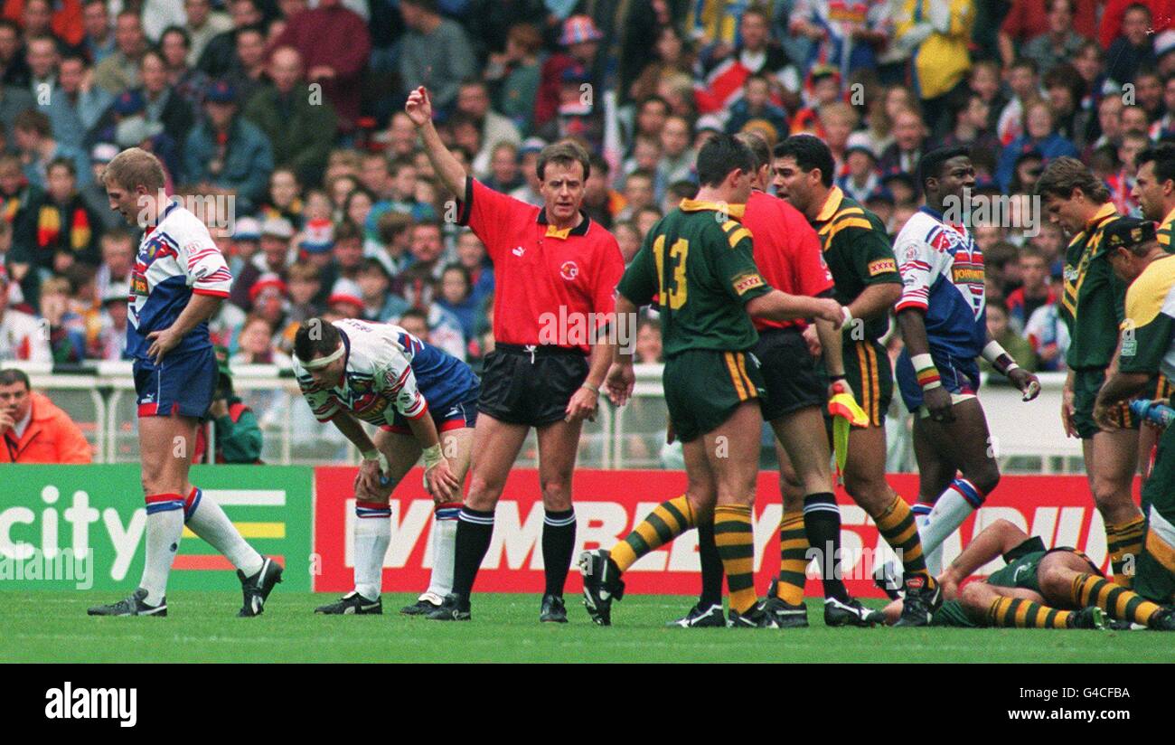 RUGBY LEAGUE. SHAUN EDWARDS, GREAT BRITAIN. IS SENT OFF IN THE MATCH ...
