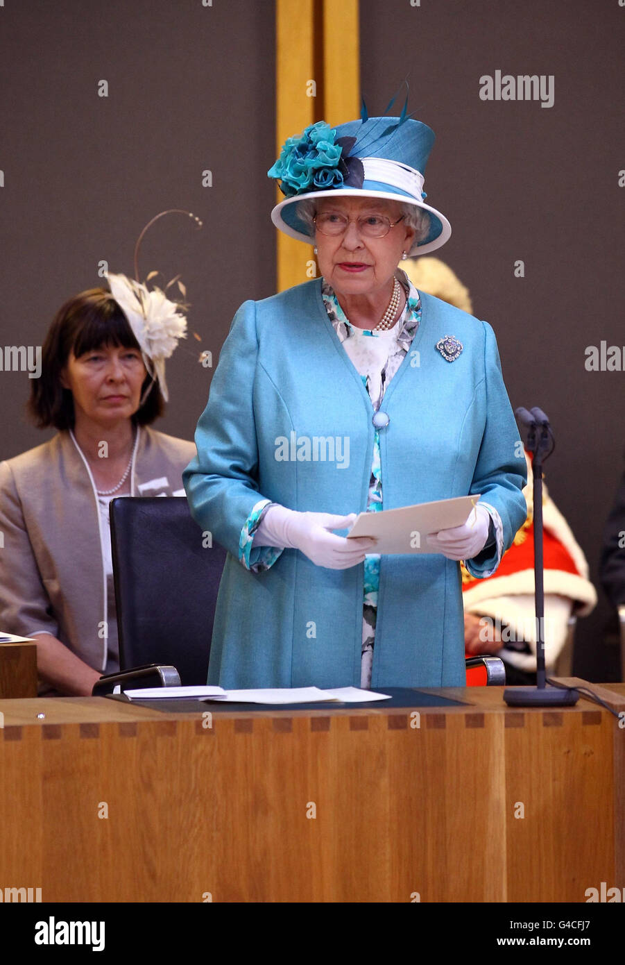 The Queen opens the Welsh Assembly Stock Photo - Alamy