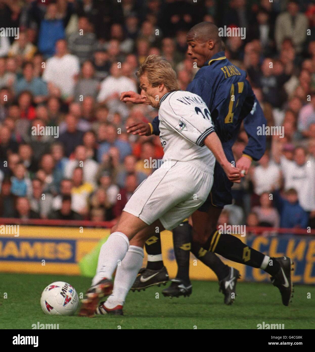 Tottenham Hotspur's Jurgen Klinsmann scores one of his four during this ...