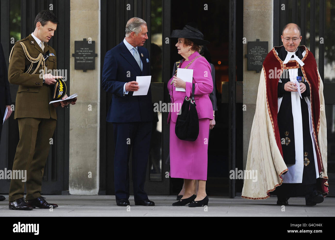 The Prince of Wales speaks with Baroness Fookes, President of the War ...