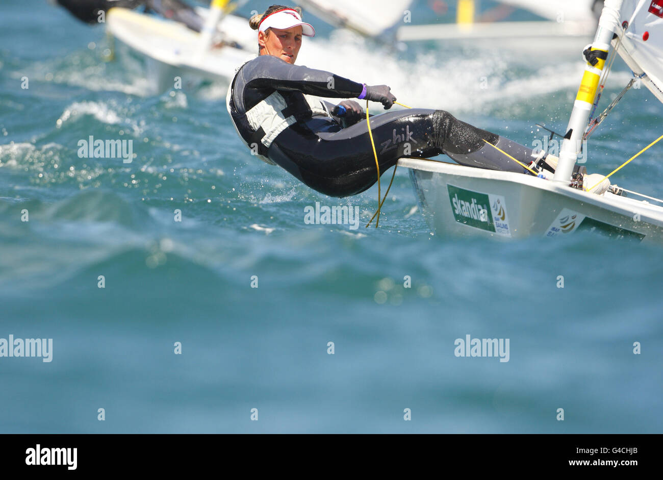Charlotte Dobson competing in the Laser Radial class during day three ...