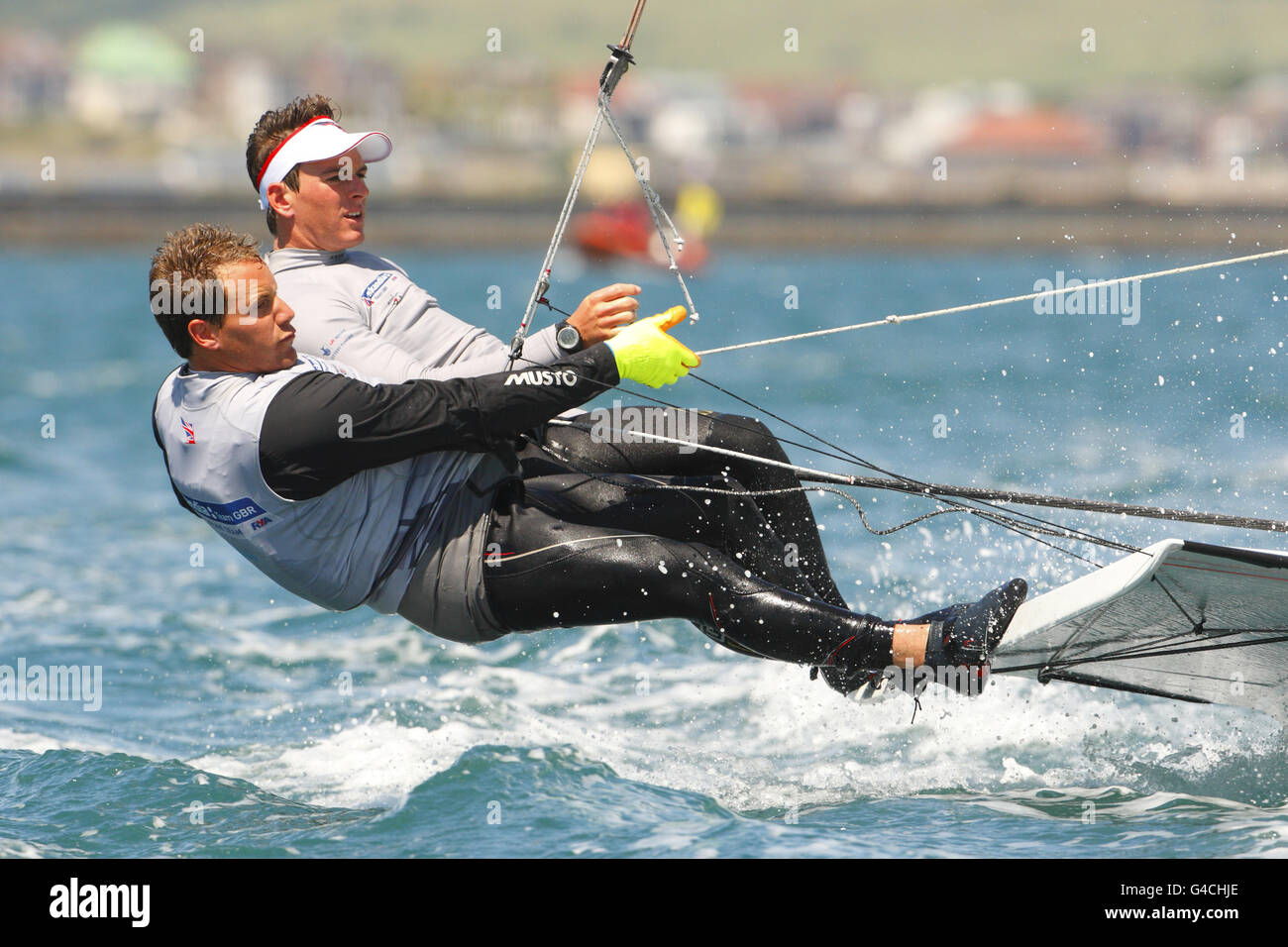 Olympic hopefuls Dylan Fletcher (wearing visor) and Alain Sign in ...