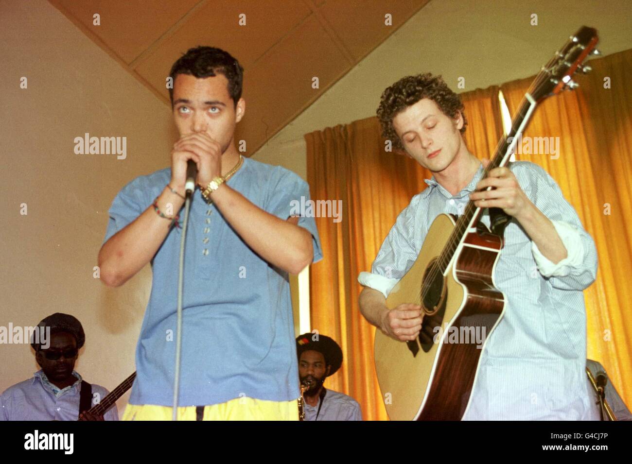 Finley Quaye on stage Greenock Prison. Finley Quaye (left) was behind ...