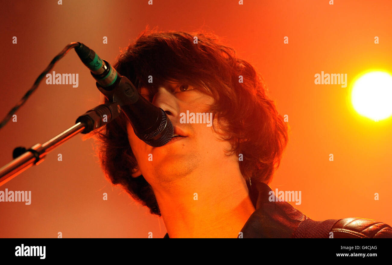 Alex Turner of the Arctic Monkeys performs in concert at Don Valley ...