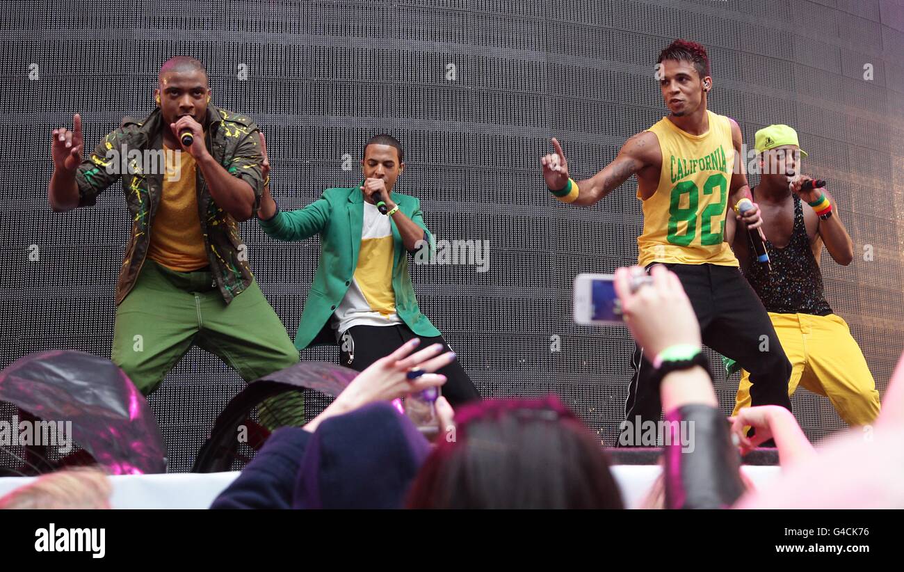 JLS perform during Capital FM's Summertime Ball at Wembley Stadium ...