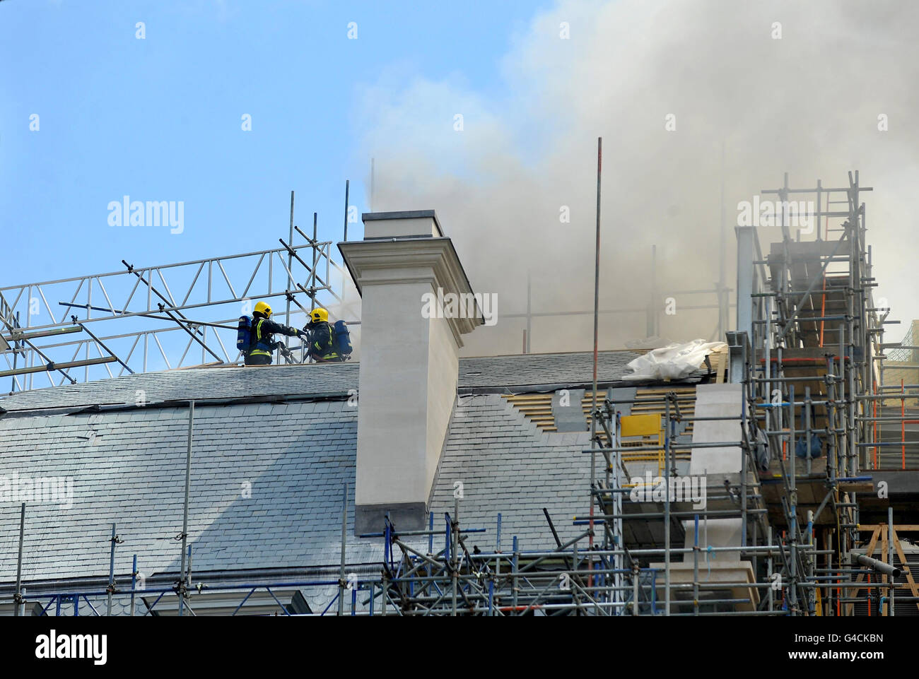 Fire on The Strand Stock Photo - Alamy