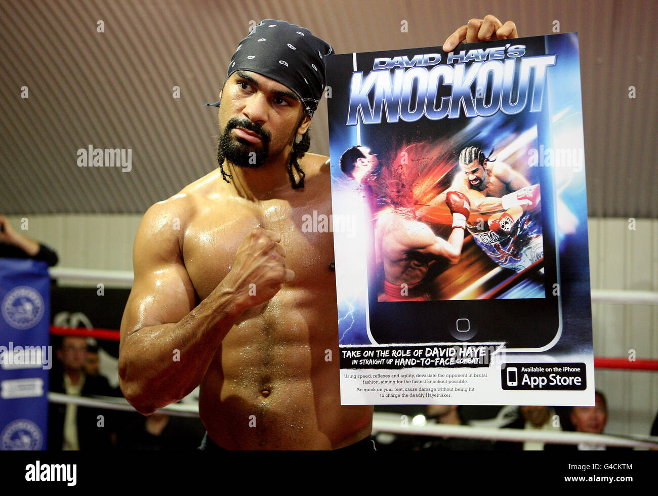 Boxer David Haye during the open training session at the Hayemaker ...