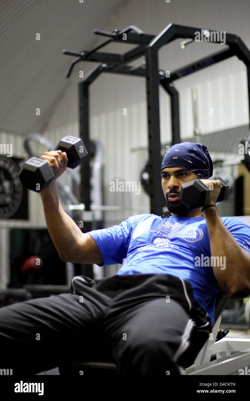David haye open training session hi-res stock photography and images ...