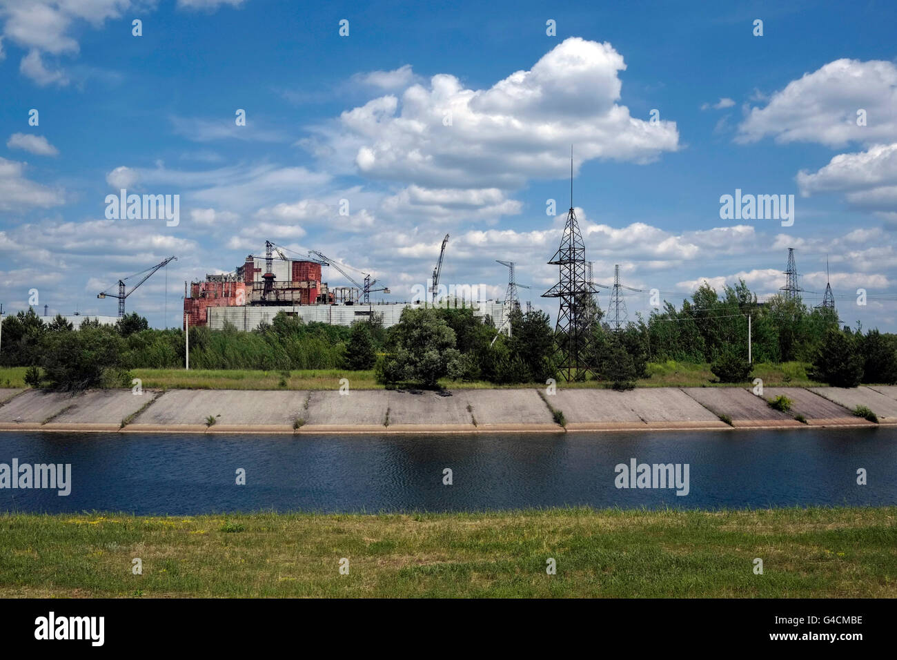 A general view of the former cooling pond which was used for keeping ...