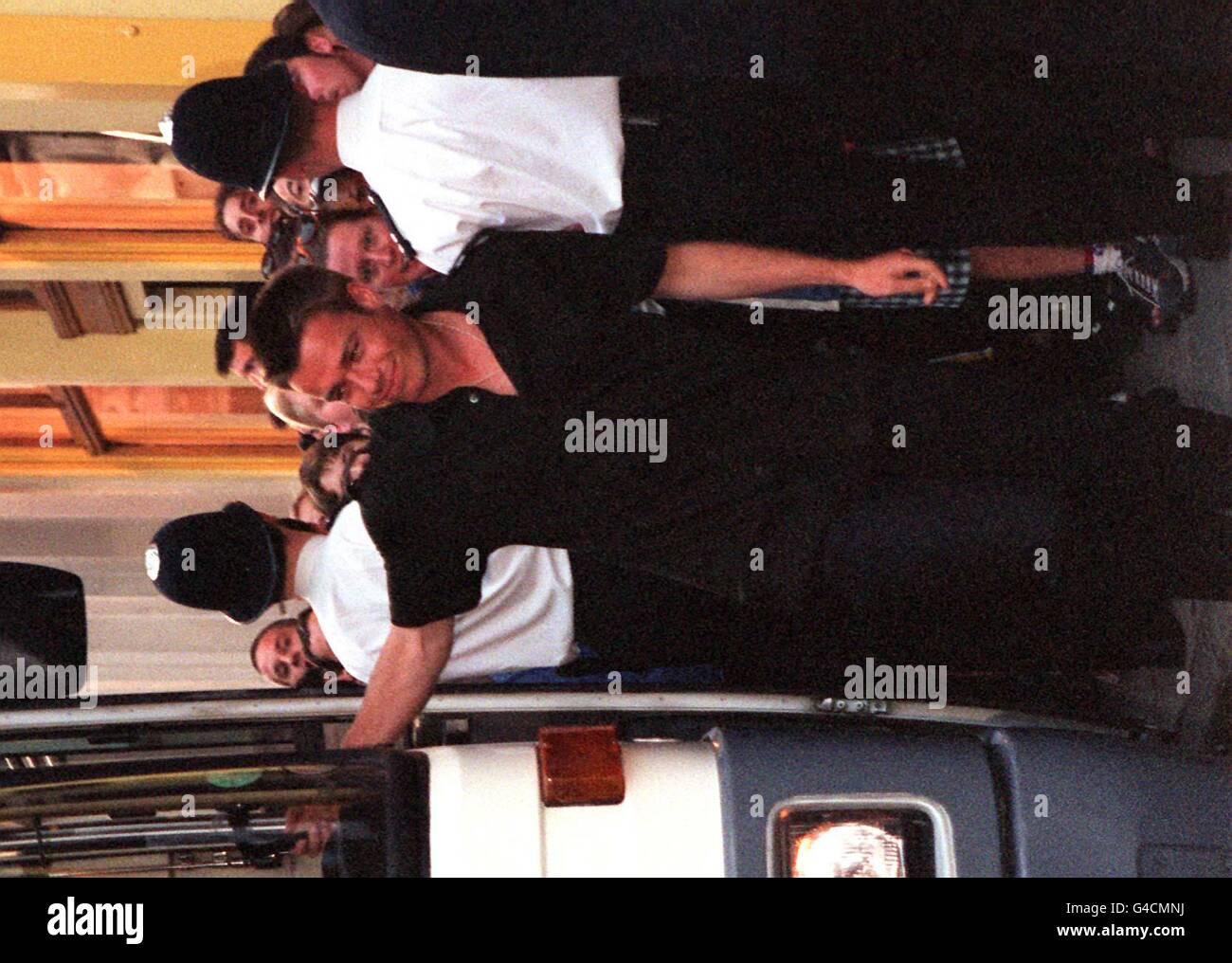 Graeme Le Saux gets off the bus as the England team arrive at the ...