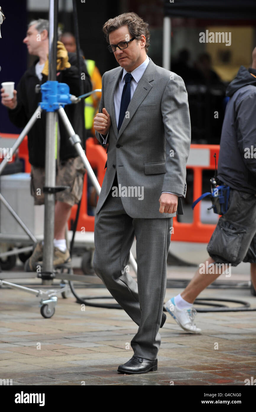 Colin Firth, on the set of his new film, Gambit, which has been filming ...