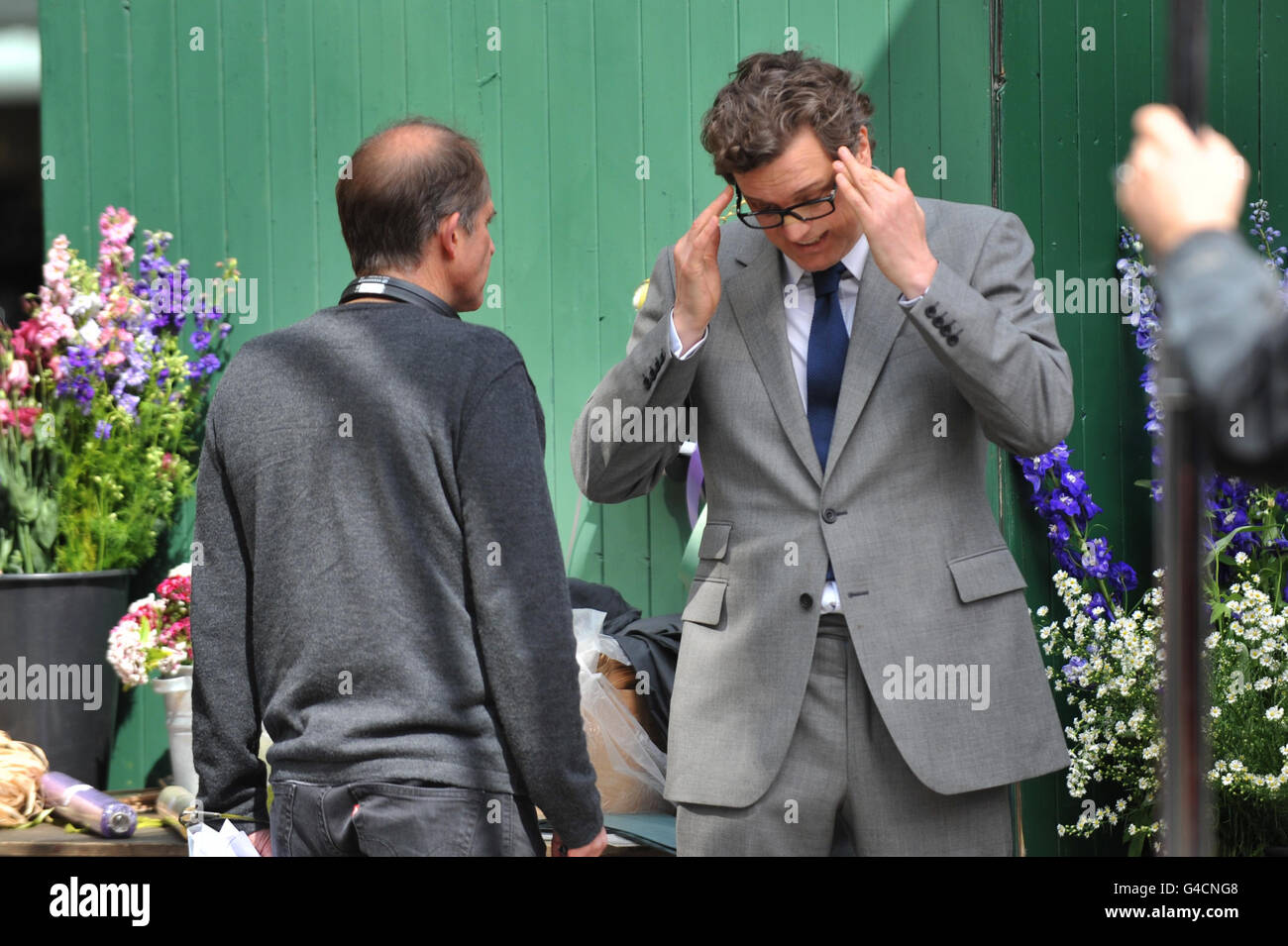 Colin Firth, on the set of his new film, Gambit, which has been filming ...