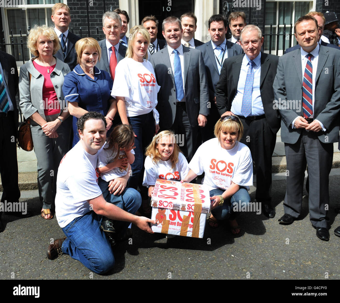 Patients and MPs as part of the 'Save Our Surgery' campaign deliver a ...