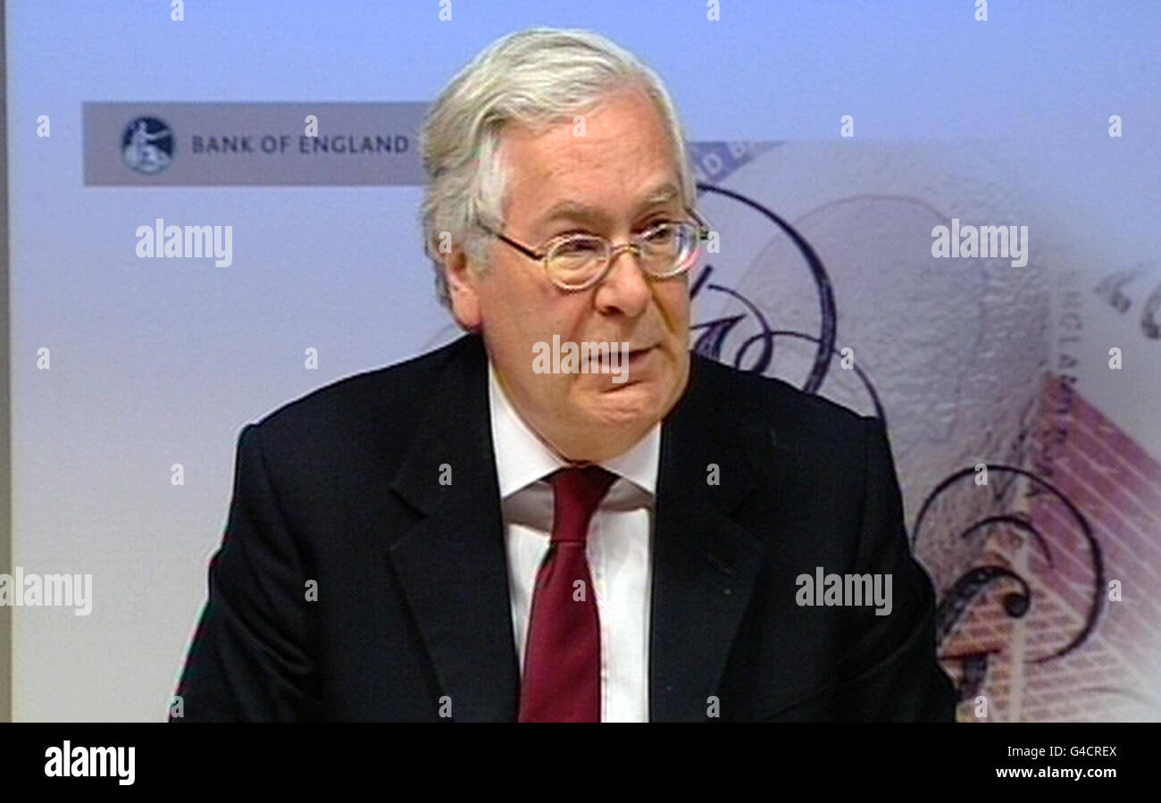 Bank england governor mervyn king press conference bank england hi-res ...