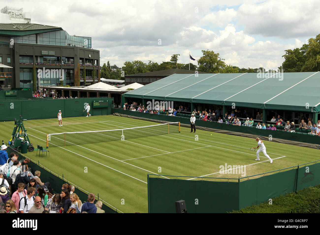 Tennis players on the practice courts hi-res stock photography and ...