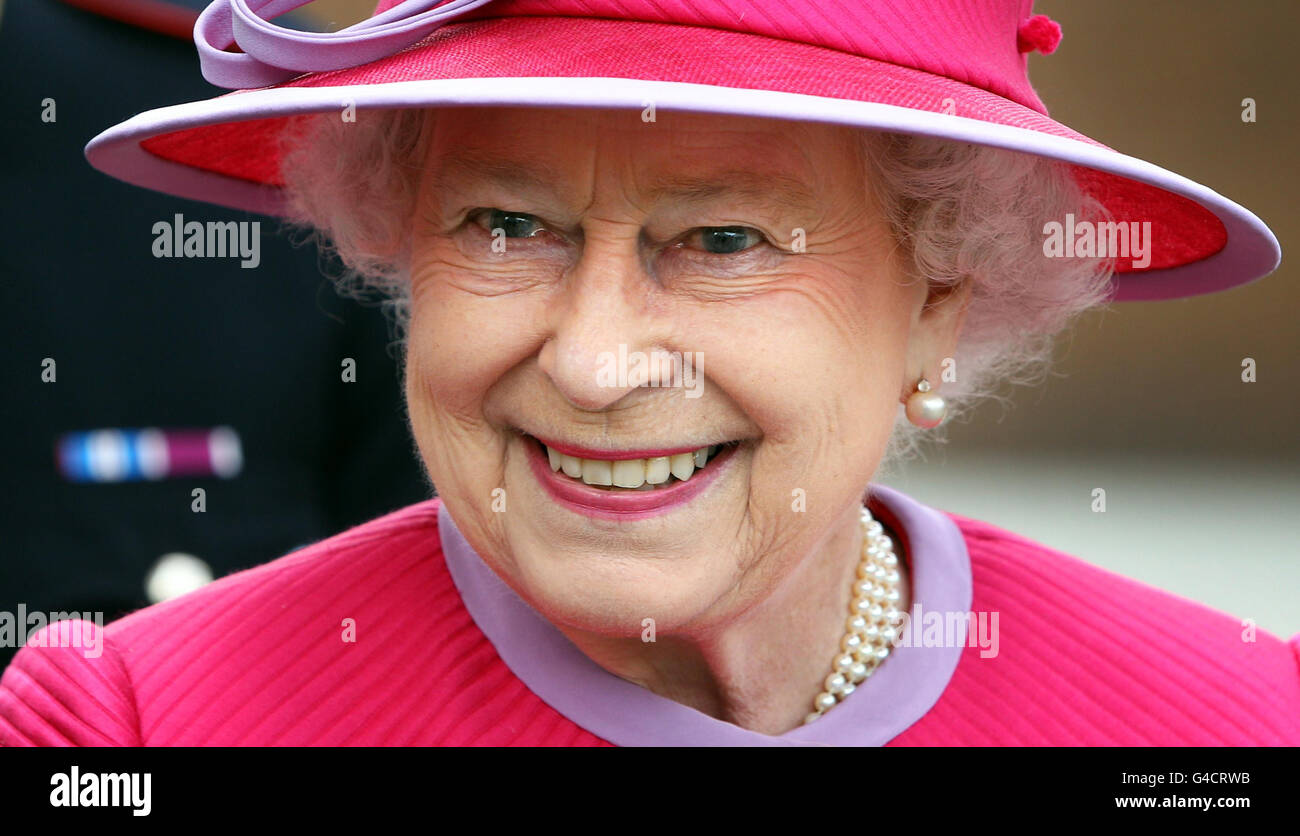 Queen Elizabeth II in St John's Wood Barracks on the last Royal visit ...