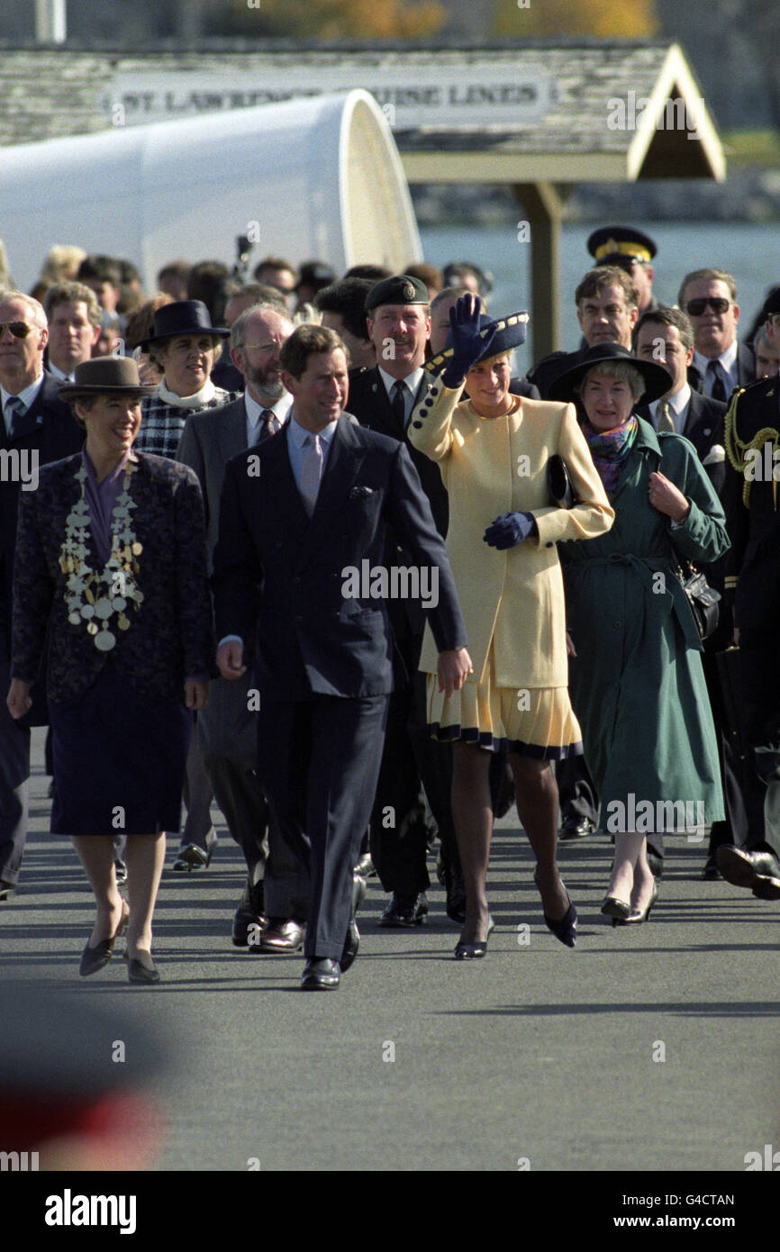 Royalty - Prince and Princess of Wales Canada Visit - Kingston Stock ...