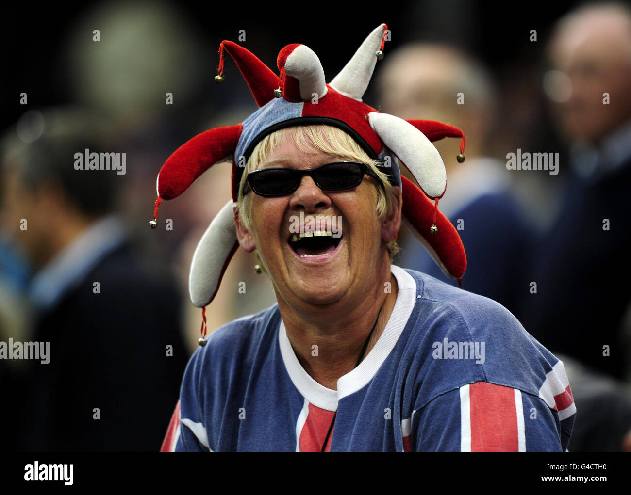 Tennis wimbledon head shot headshot smiling mangrr hi-res stock ...