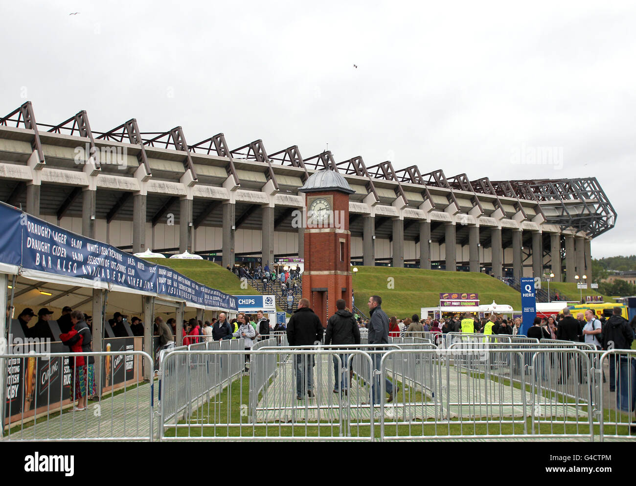 Bon Jovi gig - Murrayfield. General view of the stadium and bars Stock ...