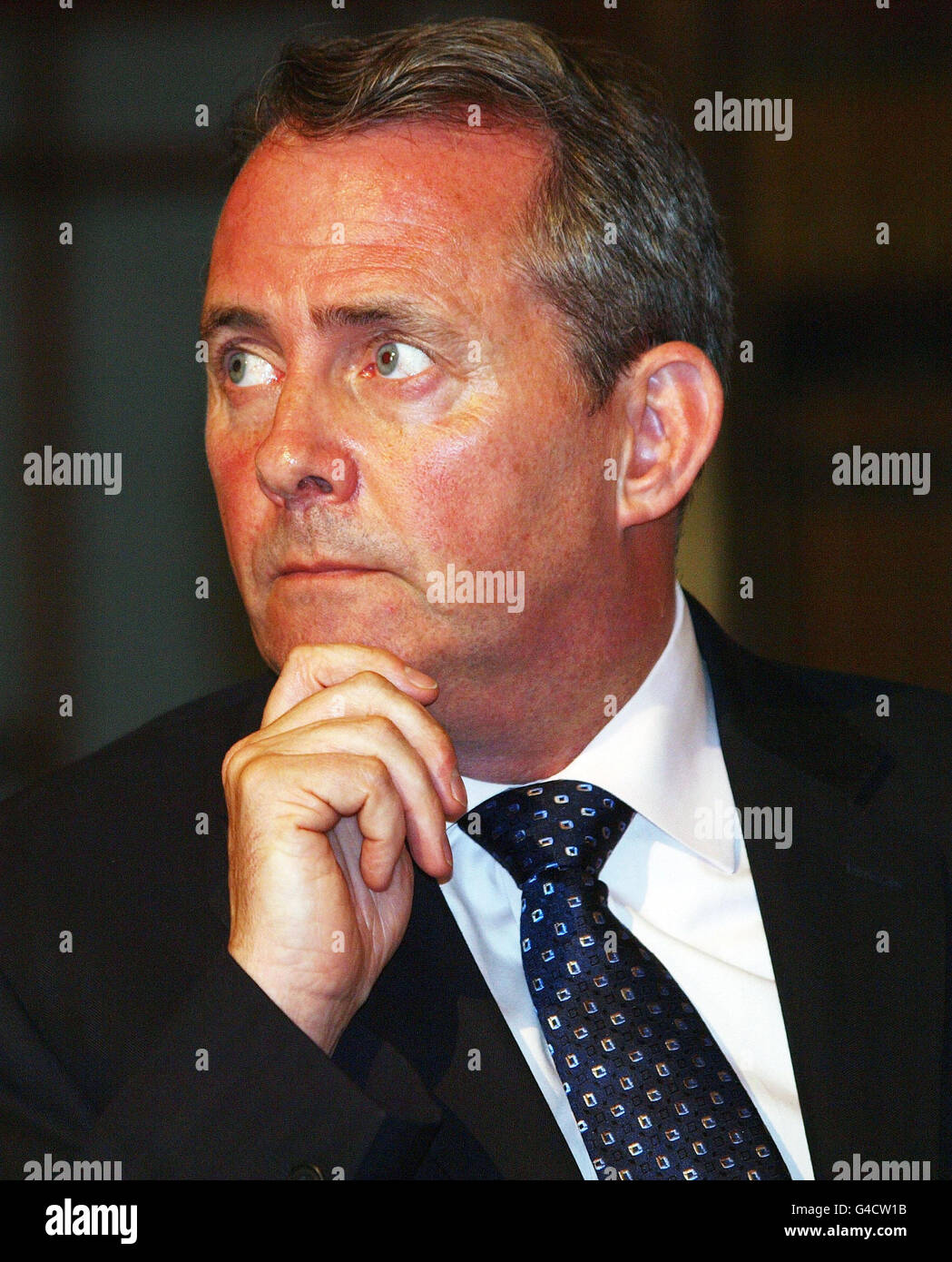 Defence Secretary Liam Fox after speaking in London, where he pledged ...