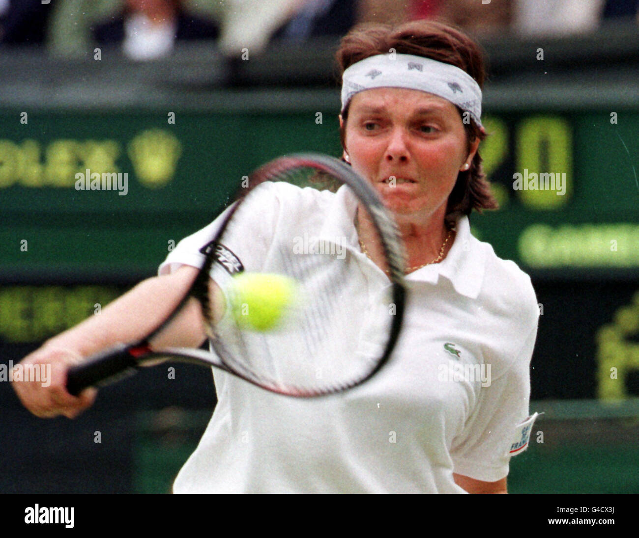 WIMBLEDON Tauziat Action Stock Photo - Alamy