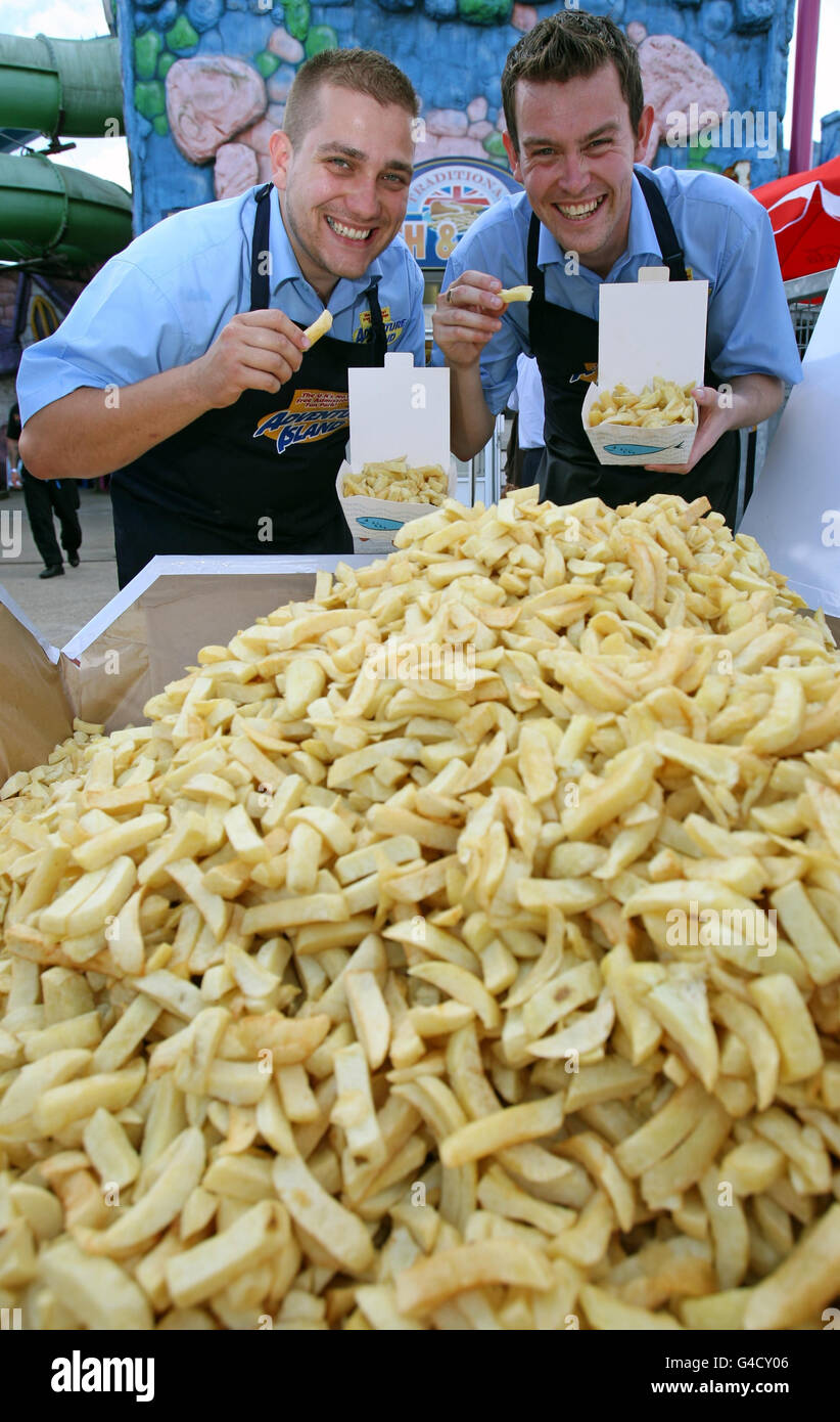 Record chip attempt Stock Photo - Alamy